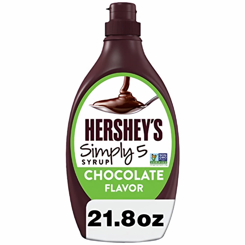 Hershey's Simple 5 Chocolate Syrup, Non-GMO, Gluten Free, 45 Calories ...