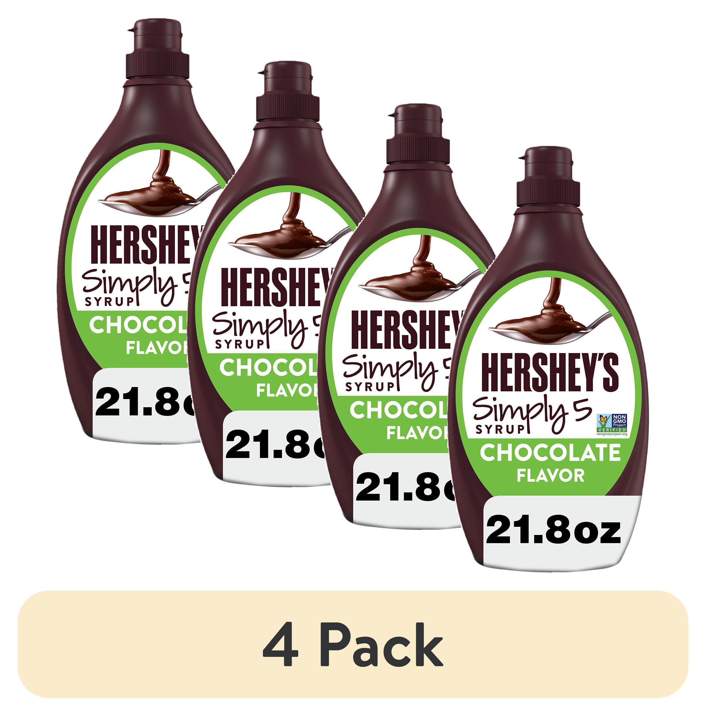 (4 pack) Hershey's Simply 5 Chocolate Syrup, Bottle 21.8 oz - Walmart.com