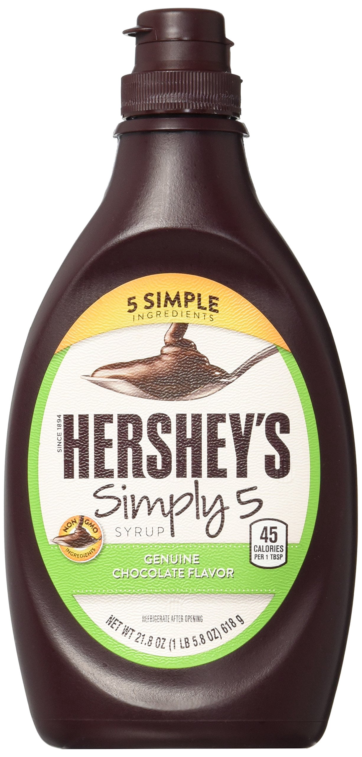 Hershey's Simply 5 Syrup Chocolate Flavor 21.8 fl oz (Pack of 17 ...