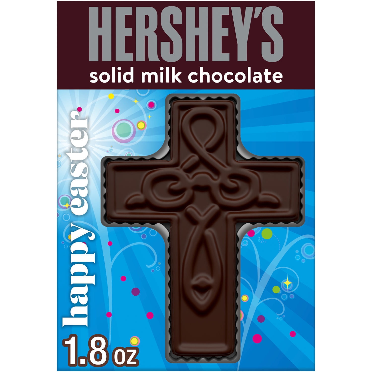 Hershey's Solid Milk Chocolate Cross, Kosher Easter Candy, Gift Box 1.8 ...