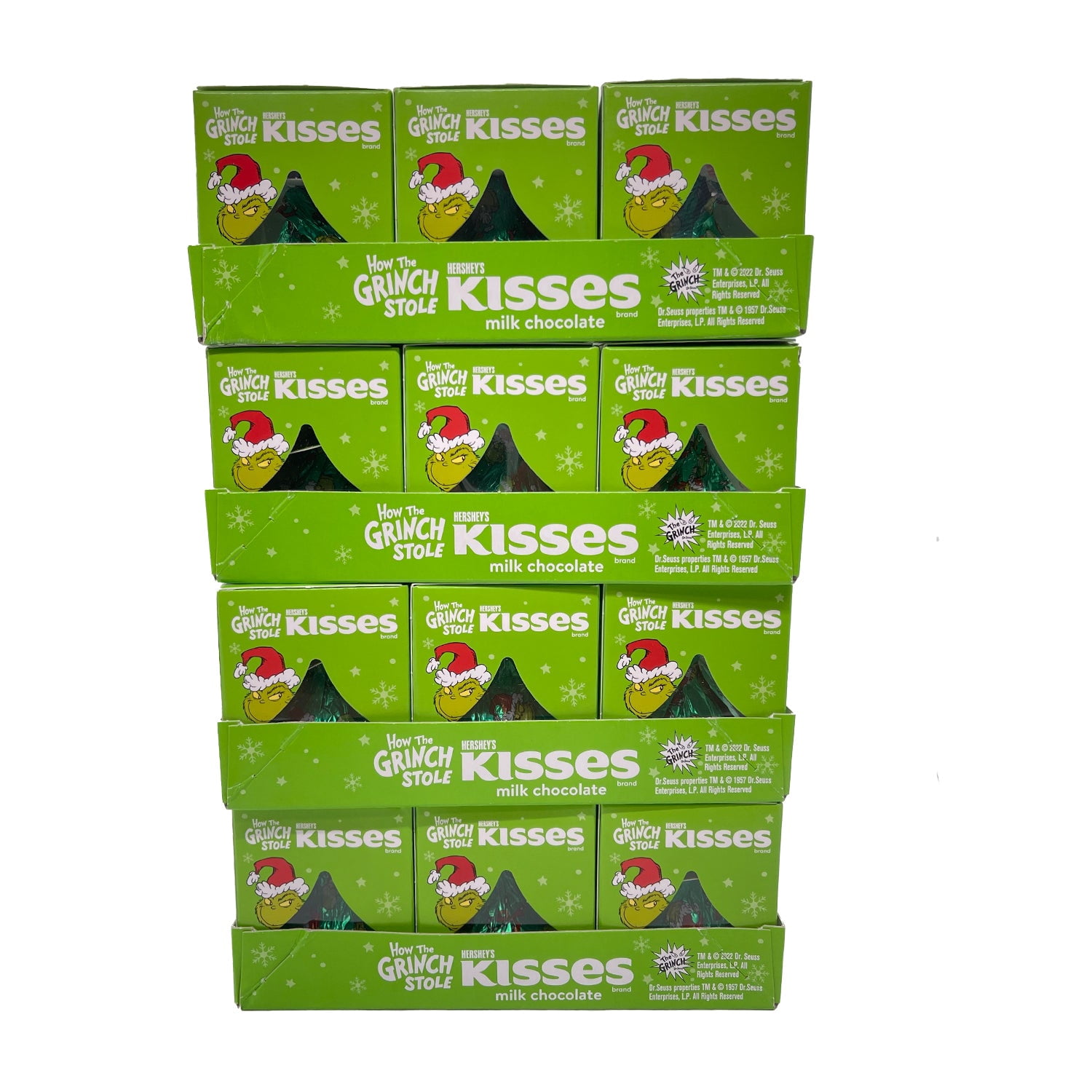 Hershey's Solid Milk Chocolate Kiss with Grinch Foil 1.45 oz. - Walmart.com
