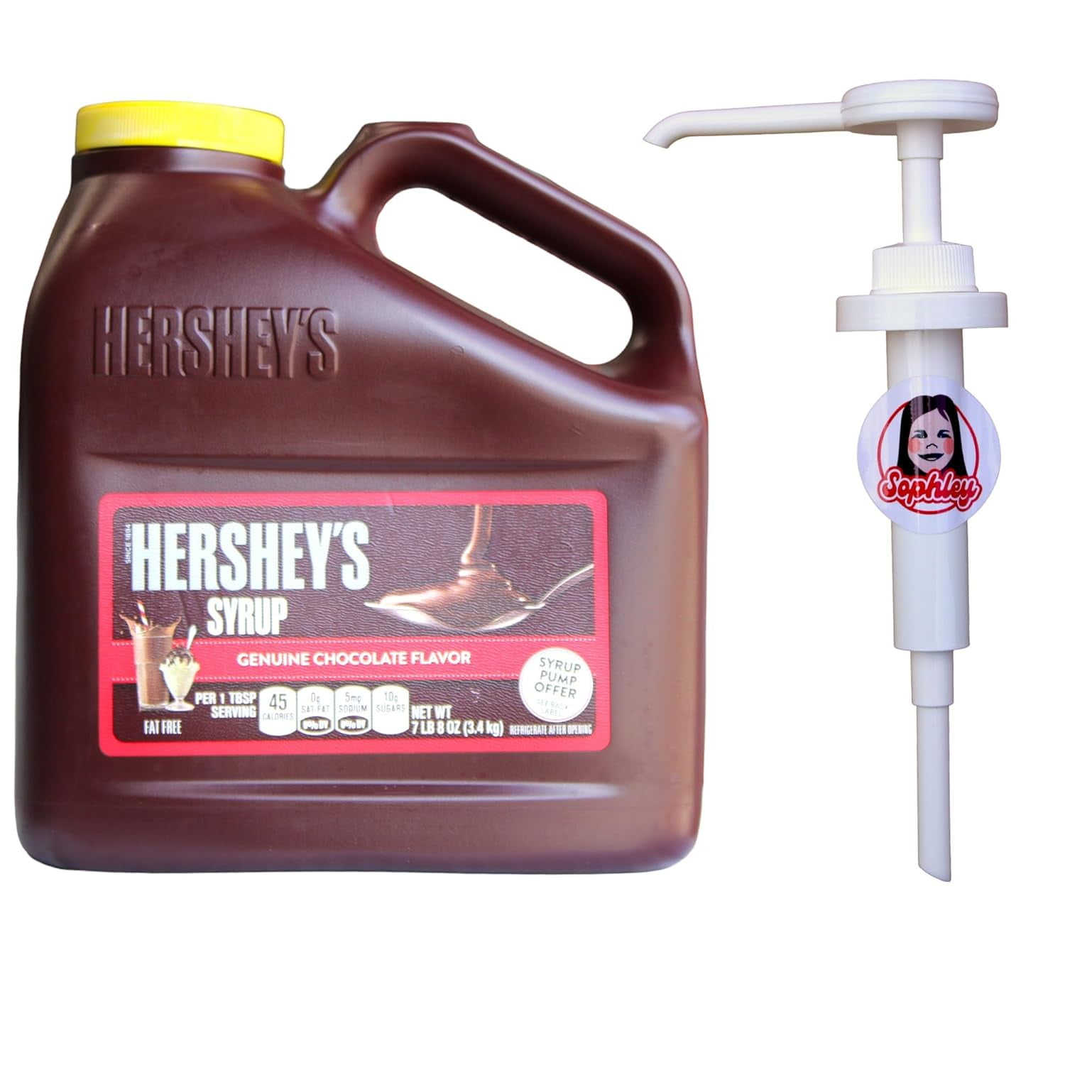Hershey's Syrup, Chocolate, 7 lb 8 oz Bundle with .33 oz (10 ml ...