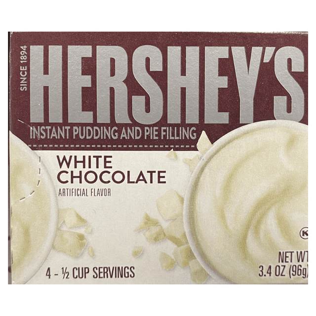 Hershey's WHITE CHOCOLATE Instant Pudding & Pie Filling Dessert Mix 3.4 ...