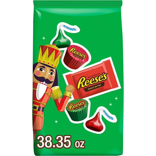 Hershey's and Reese's Assorted Milk Chocolate Christmas Candy, Bulk Bag ...