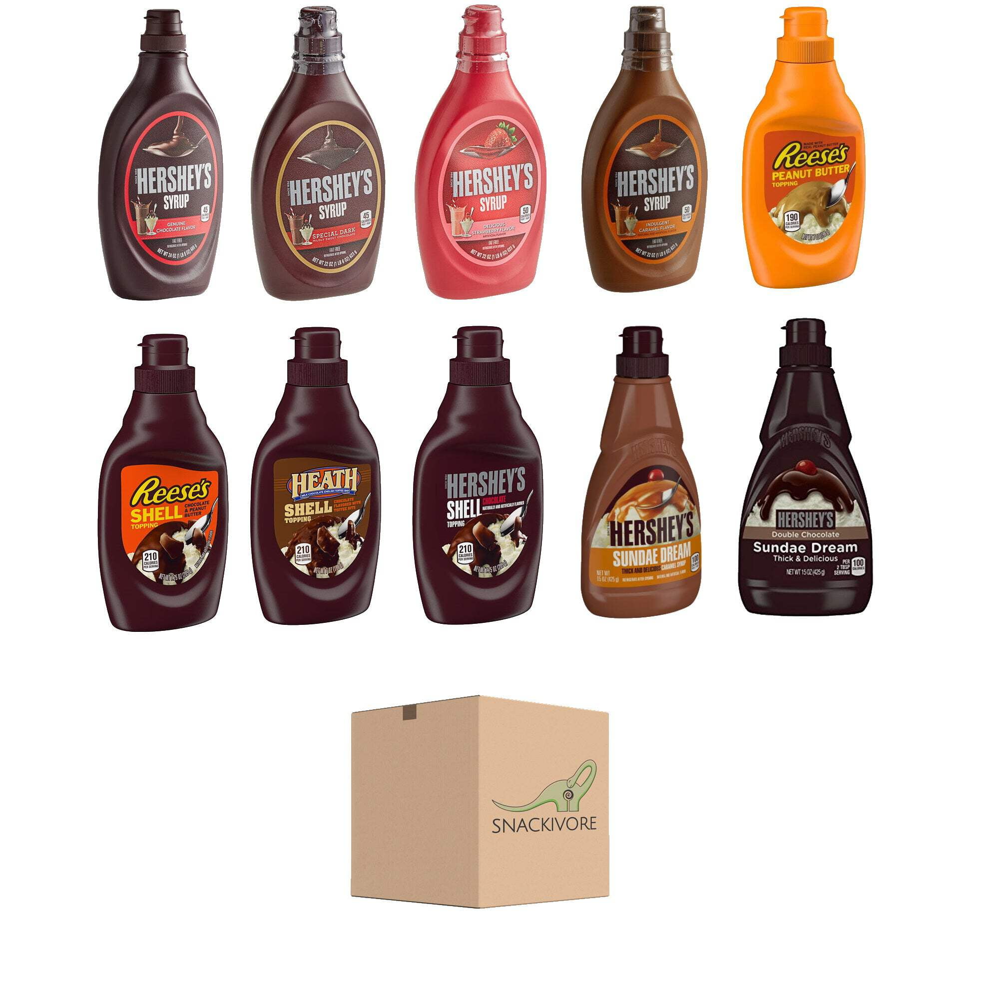 Hershey's ice cream toppings variety pack of 10 - Walmart.com