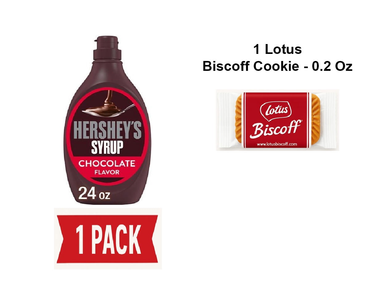 Hersheys Chocolate Syrup Bottle, 24 Oz - Pack Of 1 & Lotus Biscoff ...