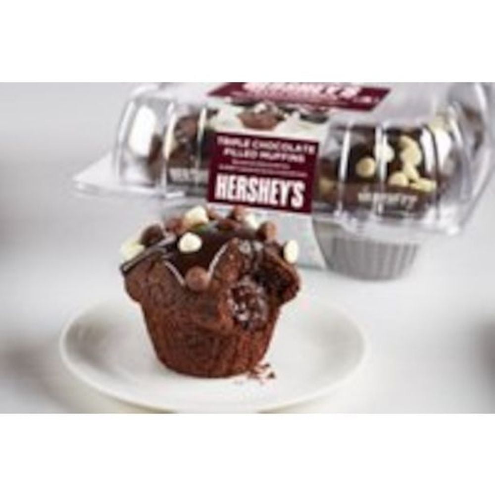Hersheys Double Chocolate Fudge Cream Filled Muffin, 4 Ounce -- 32 per ...