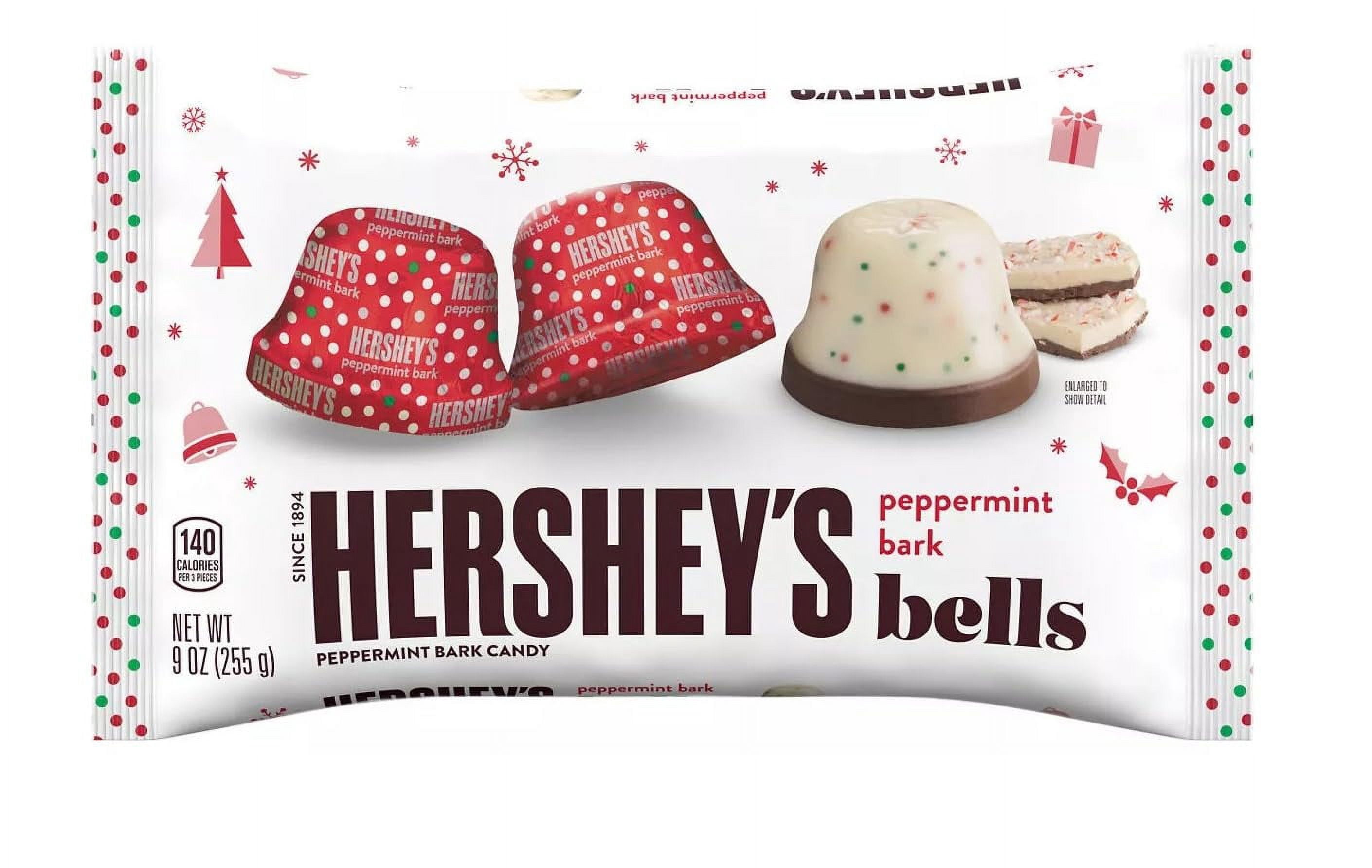 Hersheys Holiday Peppermint Bark Bells 9-Ounce Bag (Pack Of 4 ...