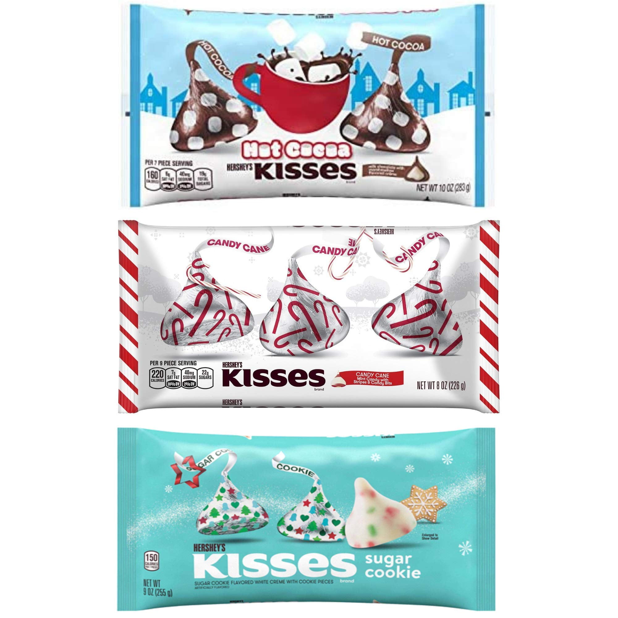 Hersheys Kisses Holiday Christmas Bundle - Limited Edition - Sugar ...