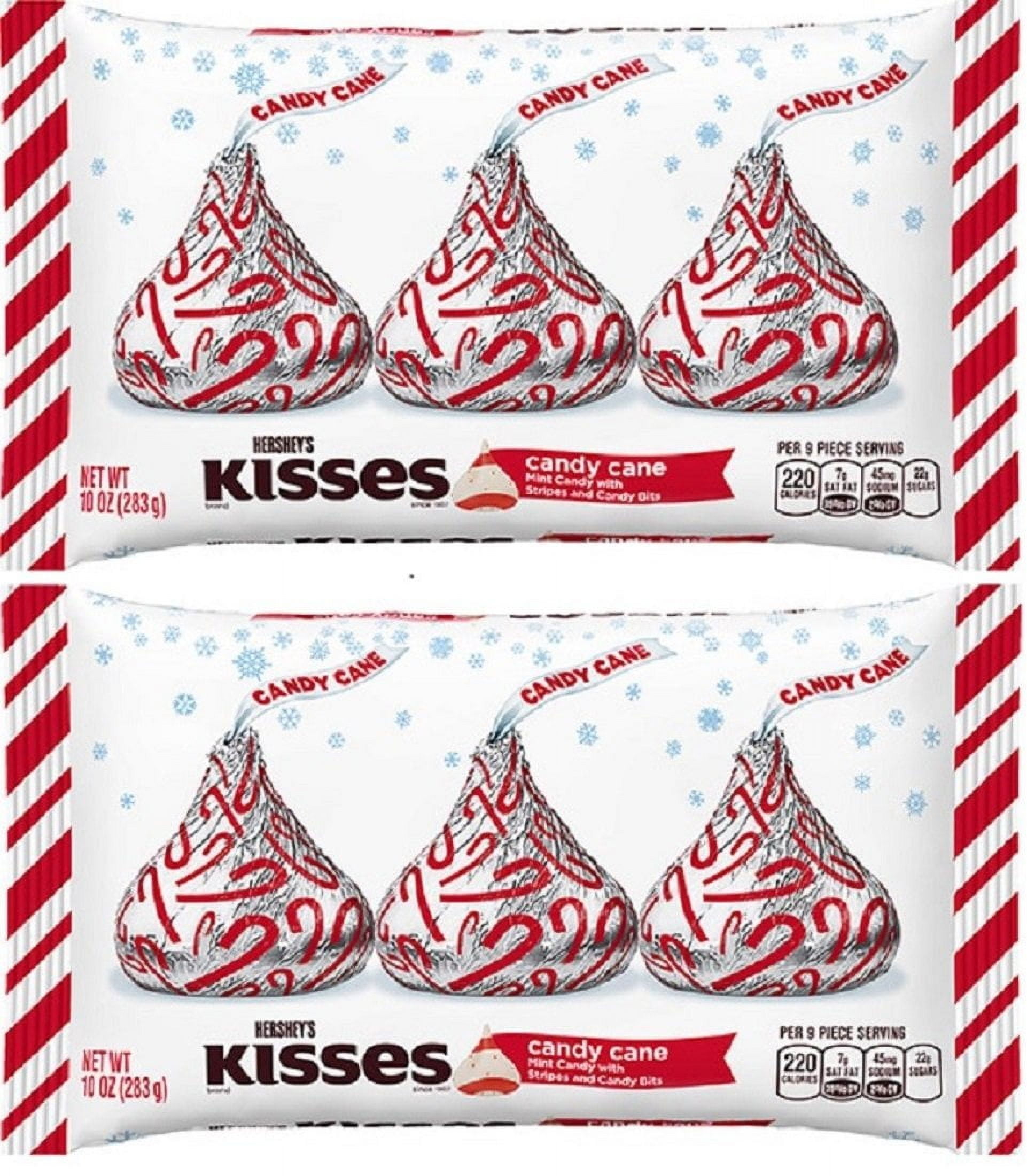 Hersheys Kisses With Candy Cane Flavored White Chocolate Candy, 10 ...