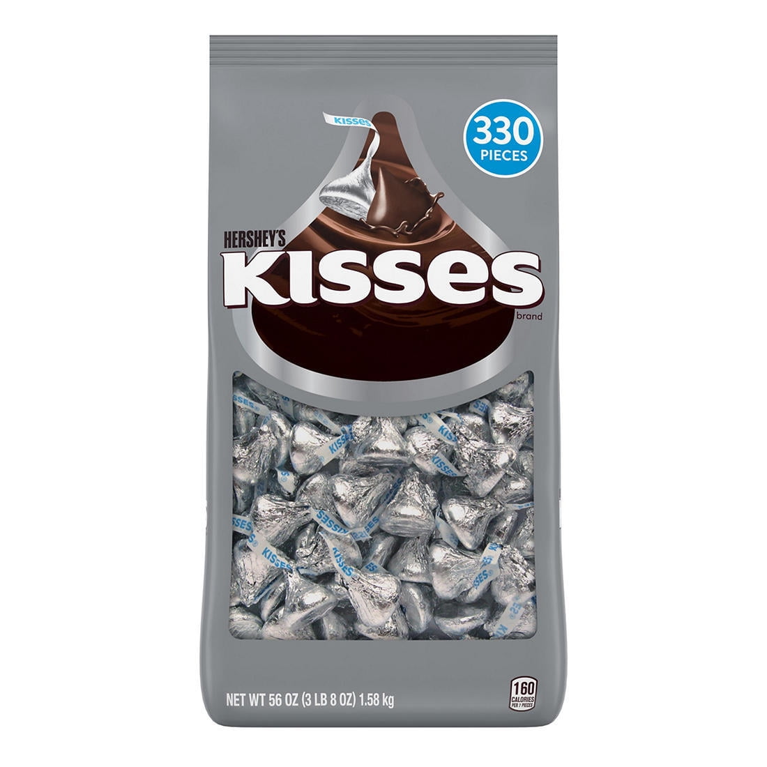 Hersheys Milk Chocolate Kisses,One Size, 330 Pieces 56 oz. - Walmart.com