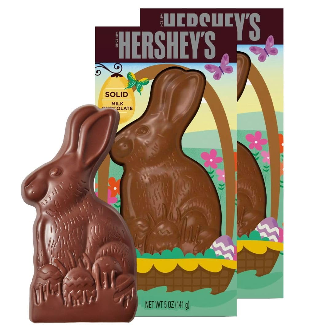Hersheys Solid Milk Chocolate Easter Bunny (2 Count) - Walmart.com