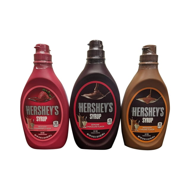 Hersheys Syrup Variety Pack Bundle Of 3 Flavors- Chocolate, Caramel And ...