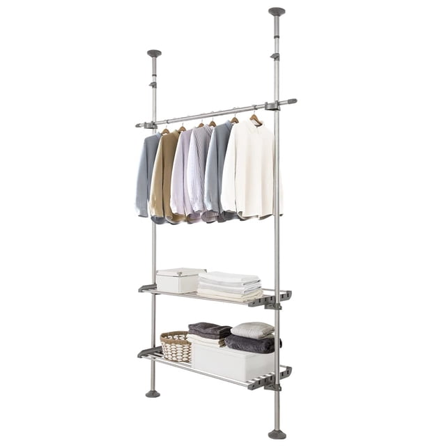 Hershii Indoor Garment Rack Coat Hanger Extendable Clothes Hanging ...