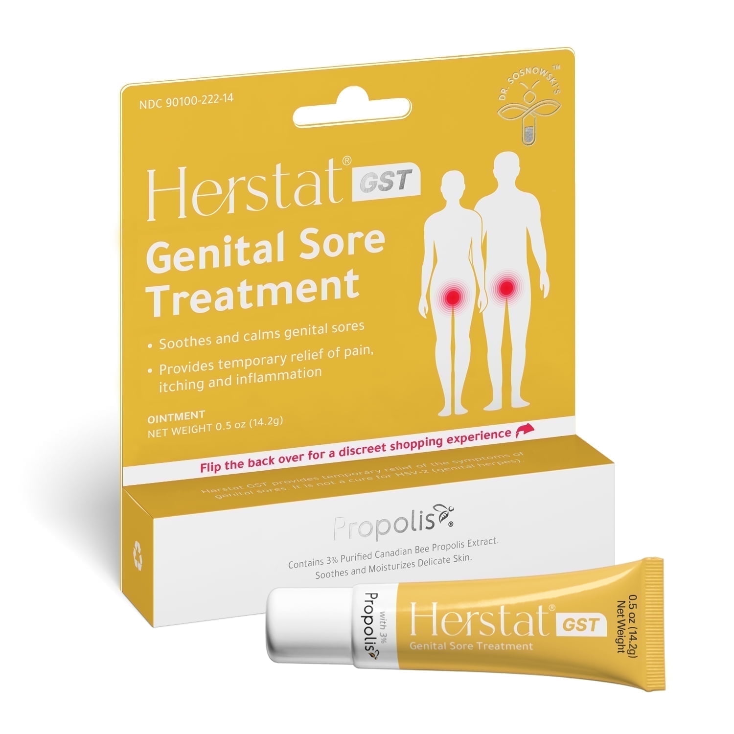 Herstat GST Genital Sore Treatment Ointment for Herpes, 0.5 oz, 1 Count - Walmart.com
