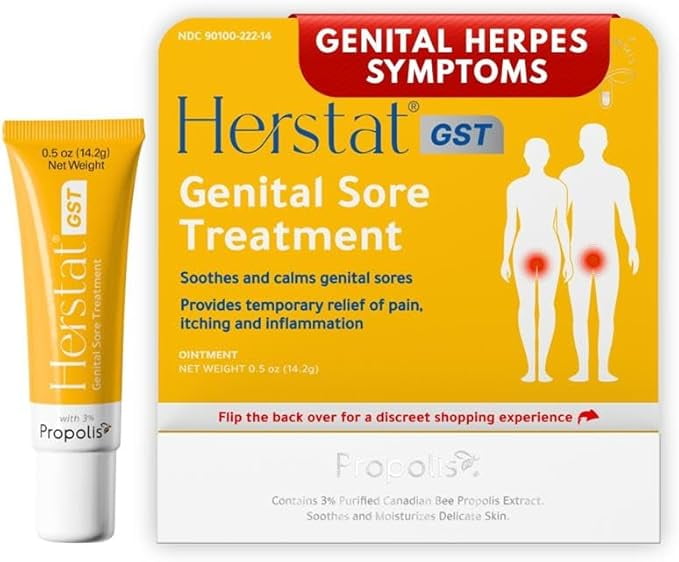 Herstat GST Genital Sore Treatment Ointment for Herpes, 0.5 oz, 1 Count ...