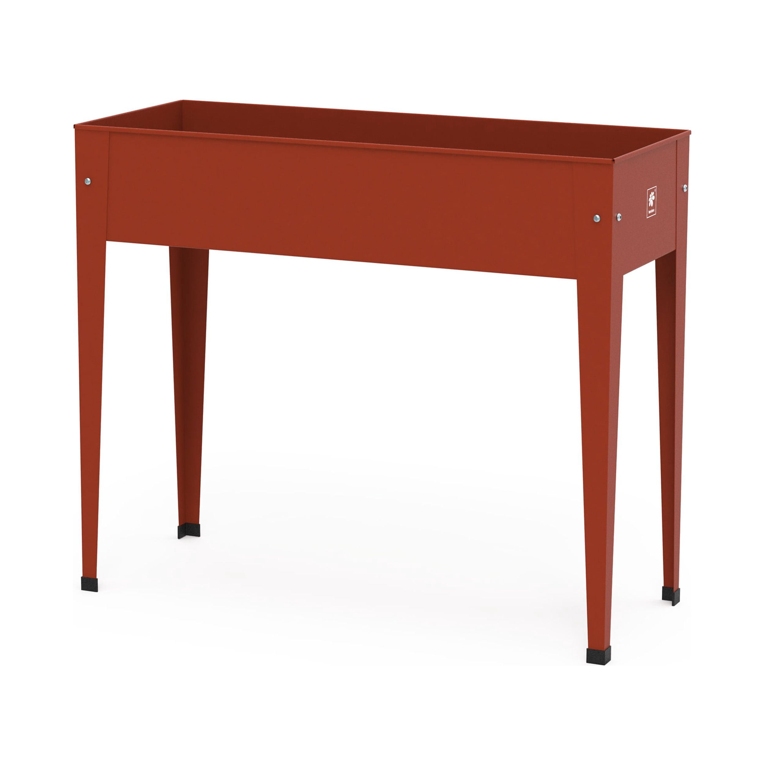 Herstera Galvanized Metal Urban Raised Planter, Red, 39.3 x 15.7 x 33 ...