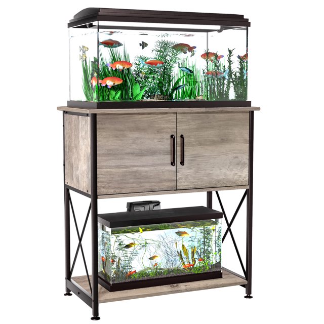 Herture 20-29 Gallon Aquarium Stand,Fish Tank Stand with Cabinet ...
