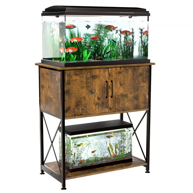 Herture 20-29 Gallon Aquarium Stand,Fish Tank Stand with Cabinet ...