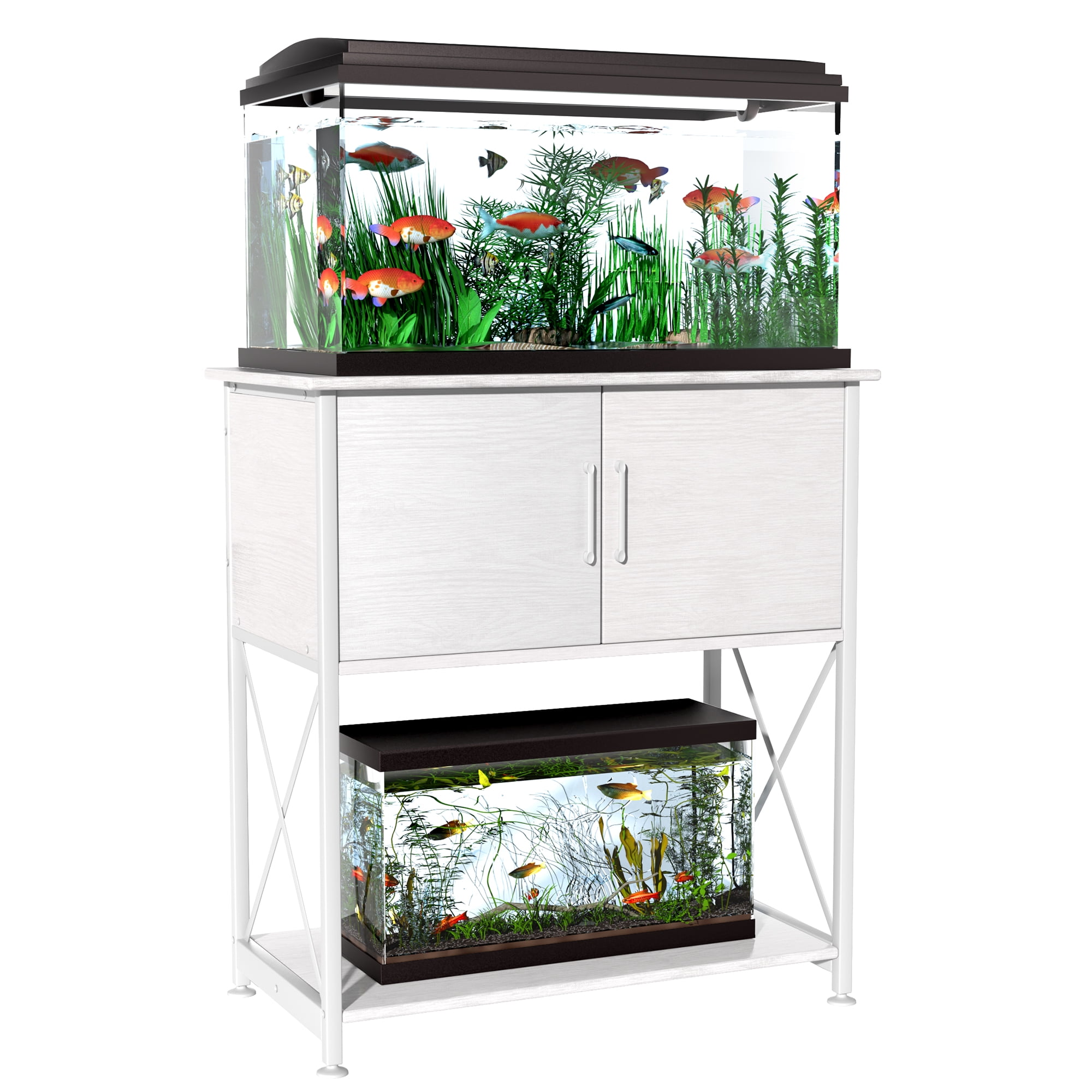 Herture 20-29 Gallon Aquarium Stand,Fish Tank Stand with Cabinet ...