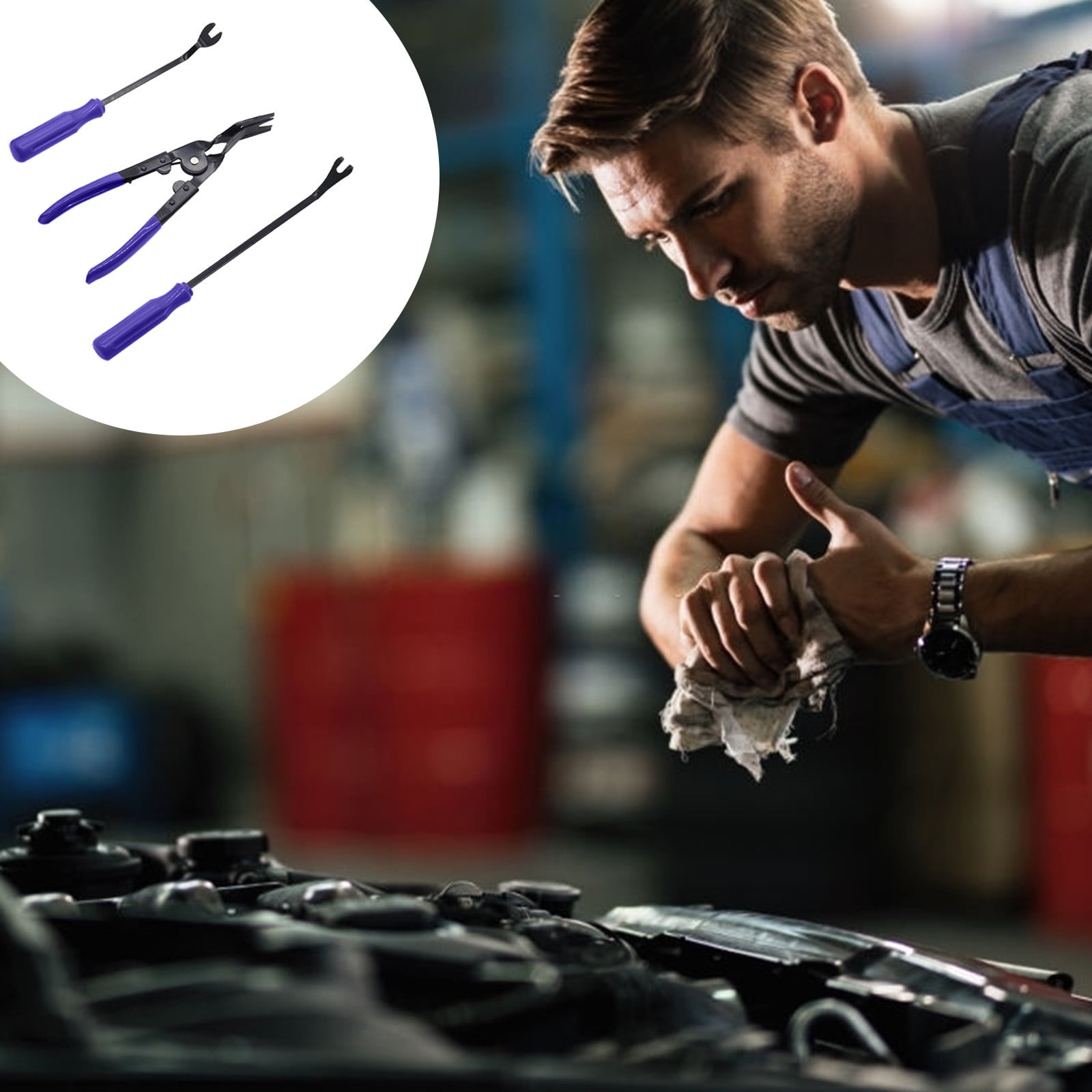 Herunwer 3 Pcs Auto Clip Pliers Set and Fastener Remover,Car Trim Rivet ...