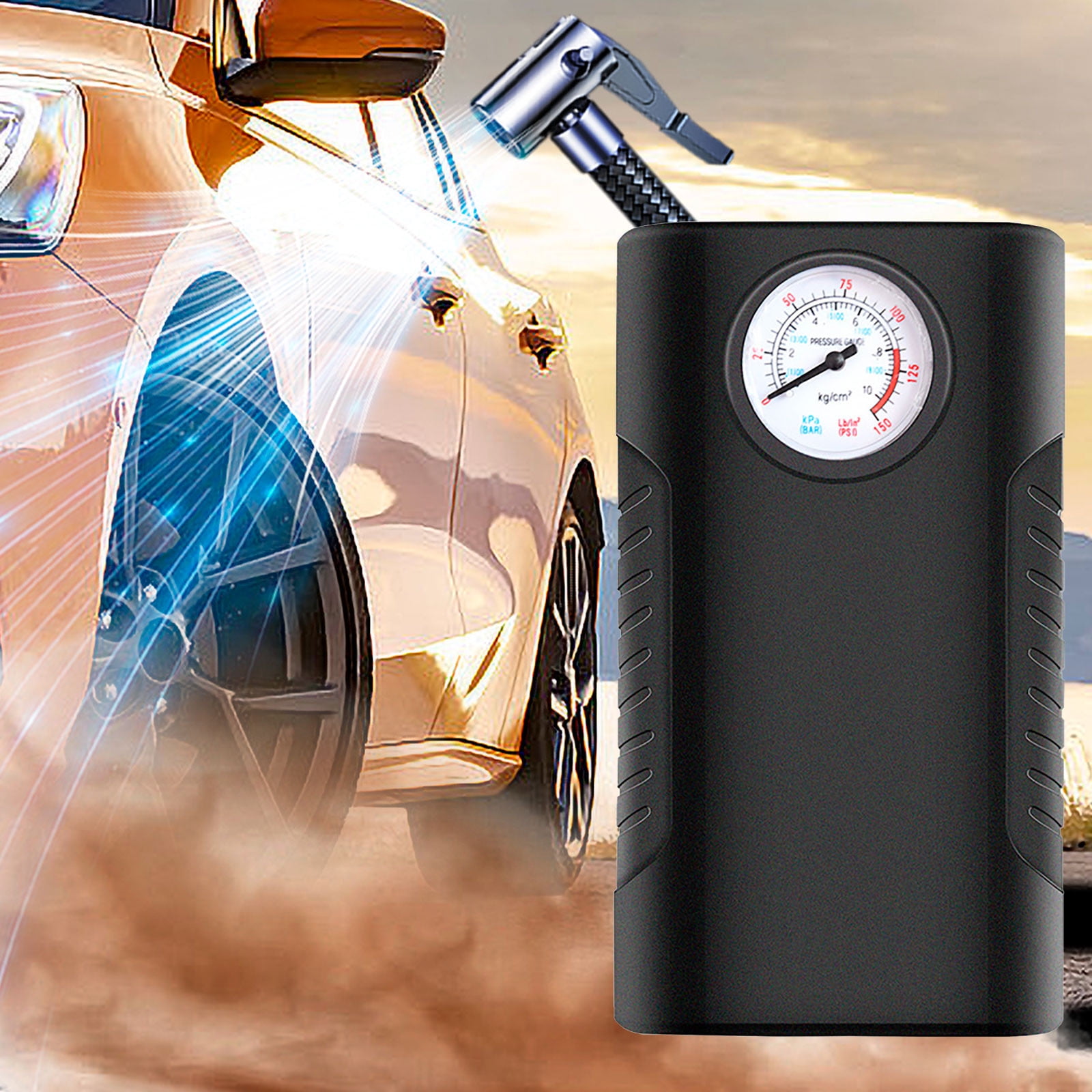 Herunwer Car Mounted Pump Electric Vehicle Pump Portable Car Tire ...