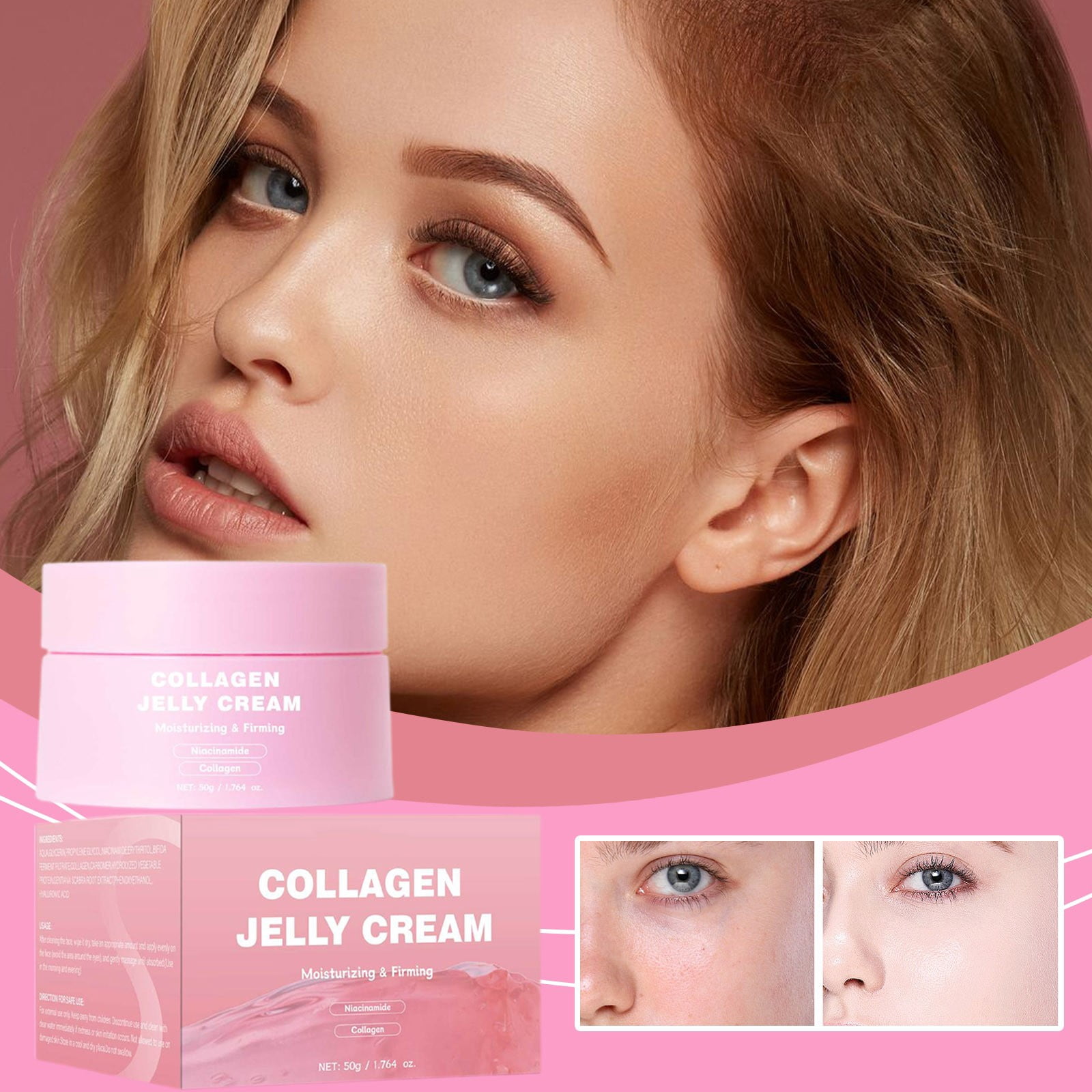 Herunwer Collagen Jelly Cream - Contains Niacinamide & Freeze Dried ...