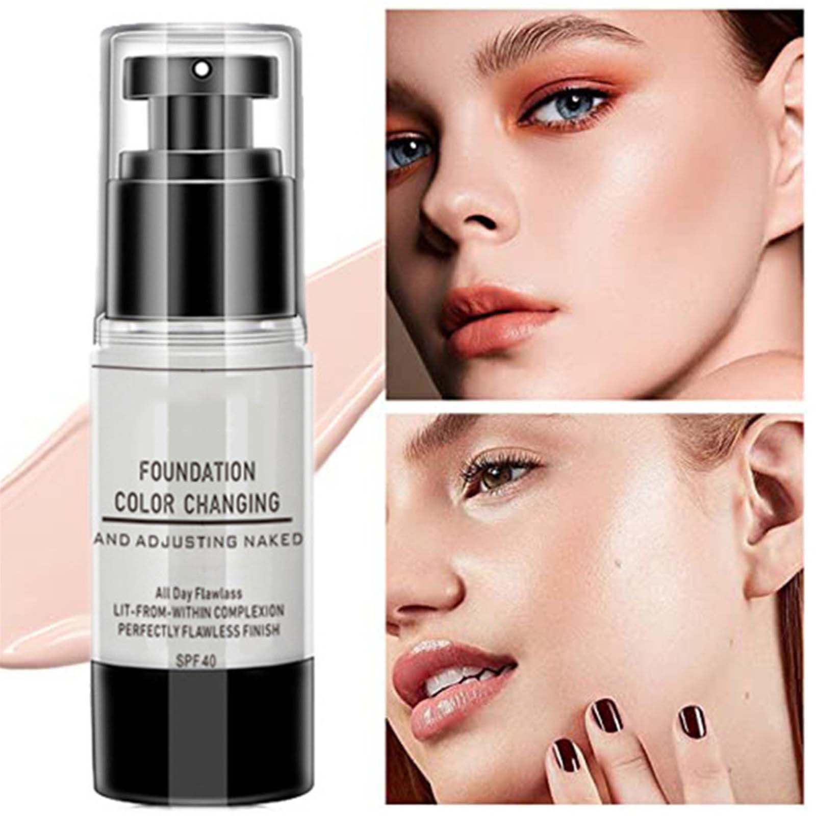 Herunwer Color Changing Foundation for Aging Skin, Liquid Concealer ...