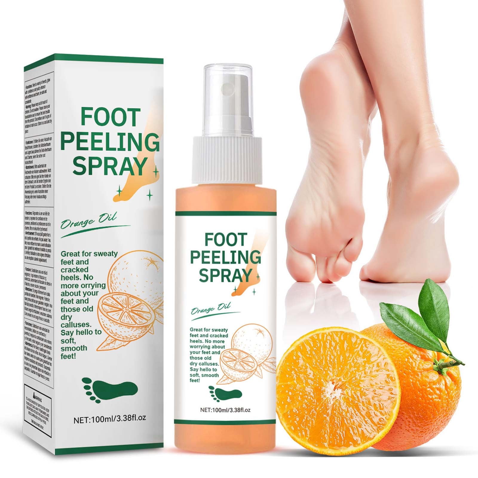Herunwer Foot Peeling Spray Orange Oil,Exfoliating Foot Spray for ...