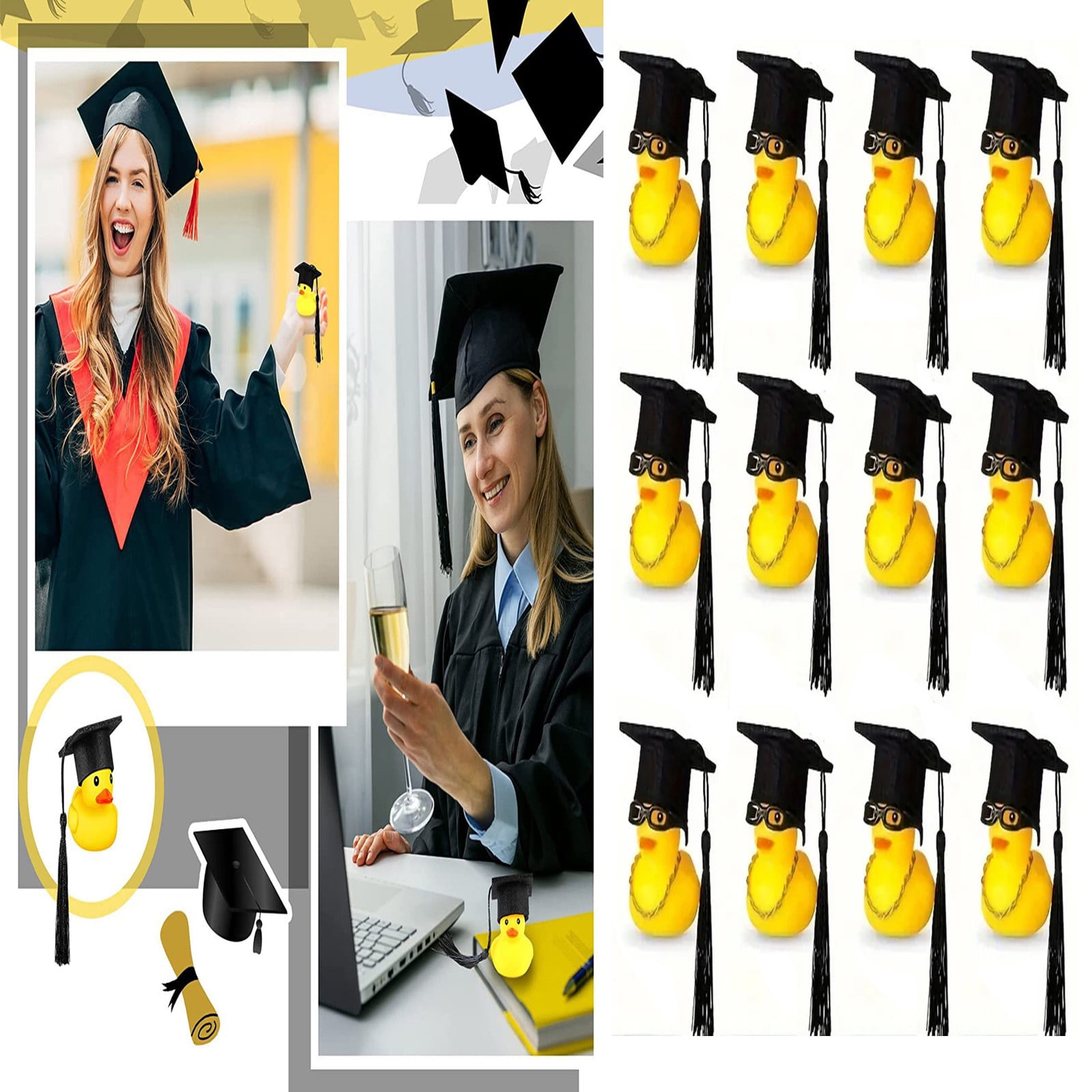 Large Rubber Duck For Pool Lewtemi 48 Pcs Blue Graduation Diploma ...
