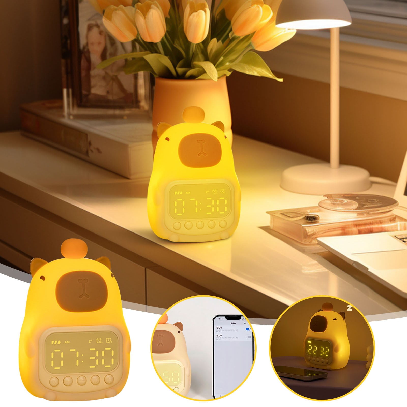 Herunwer Kabala Alarm Clock Smart Mini Program Charging Version Student ...