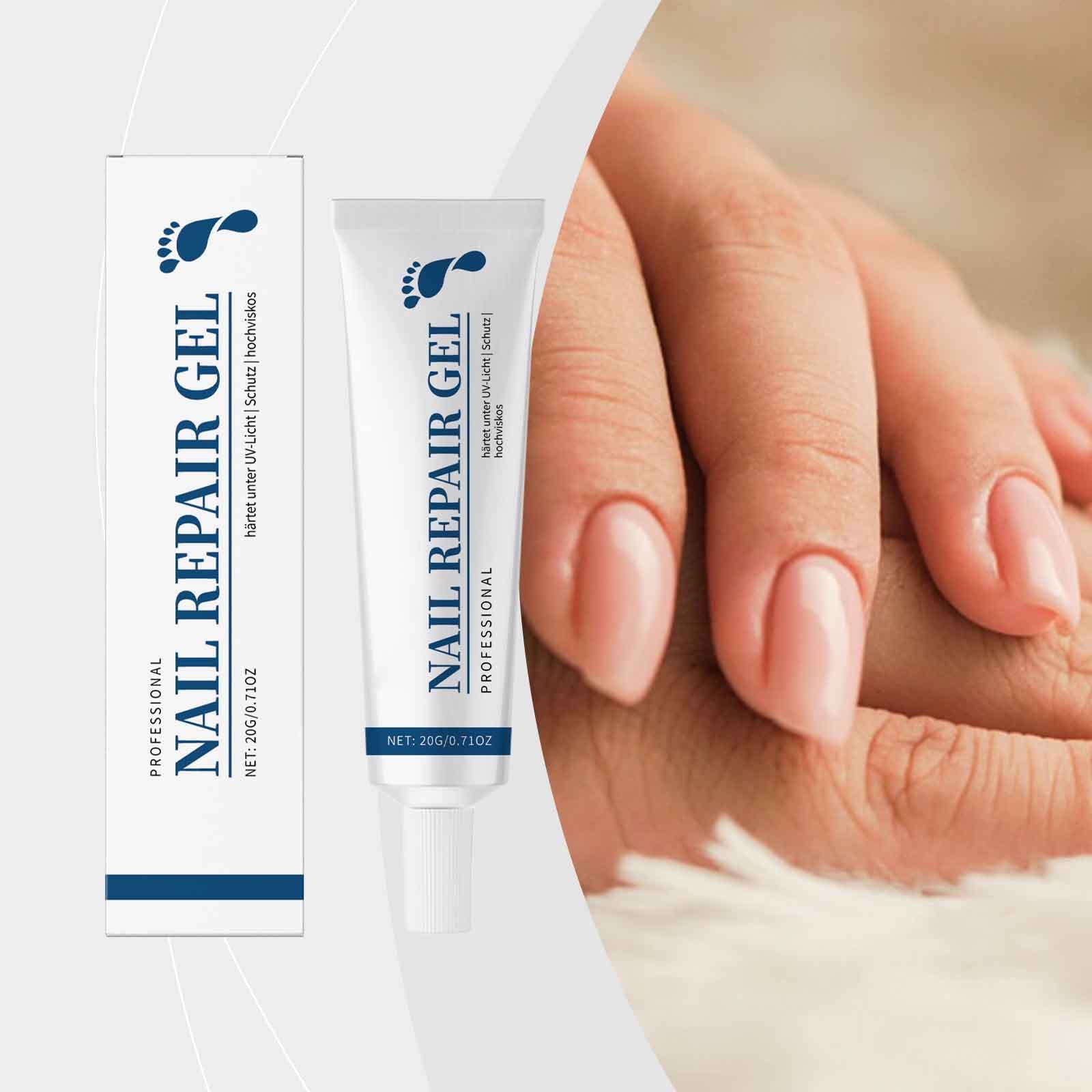 Herunwer Nail Repair Protection Gel, Upgrade Instant Cracked Nail ...