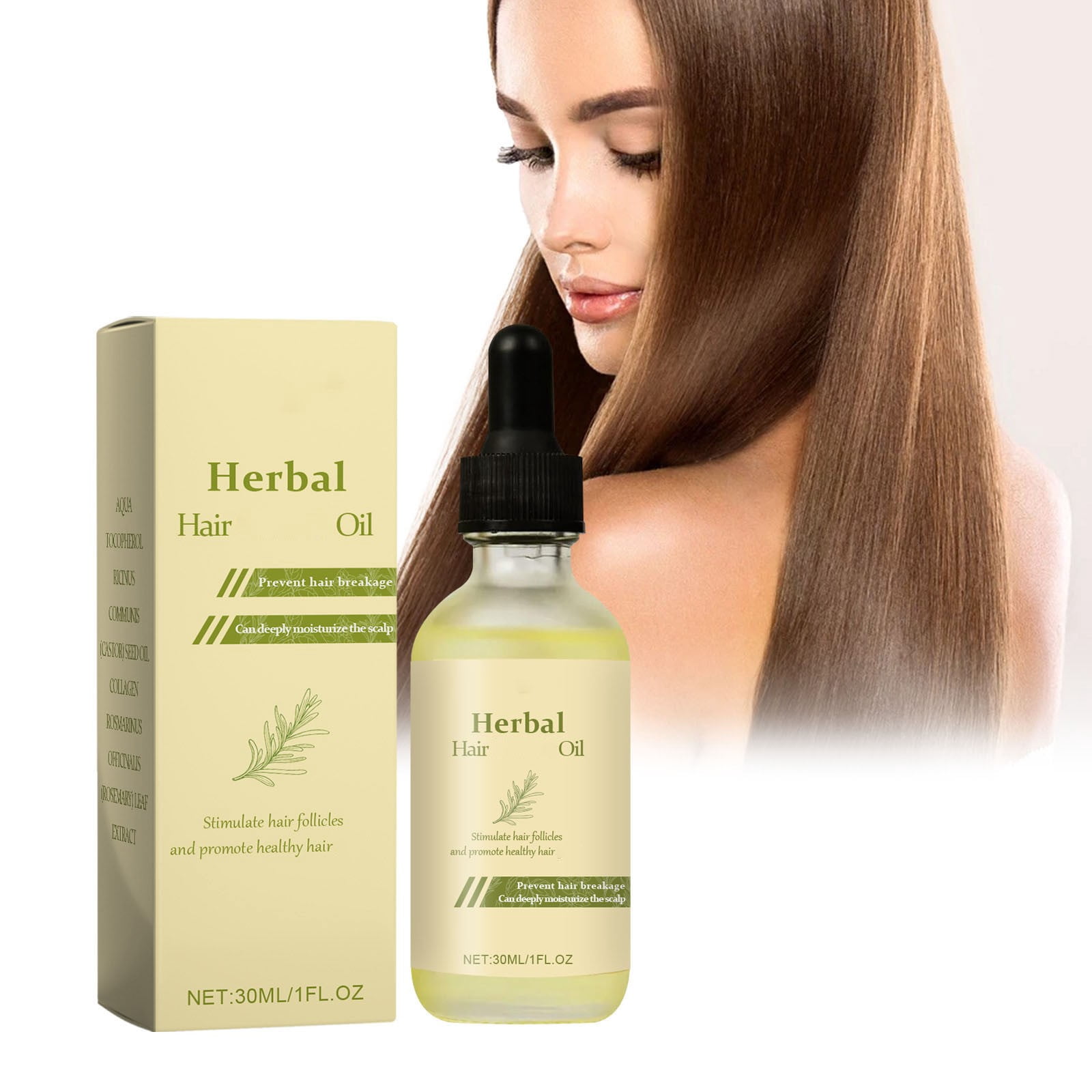 Herunwer Organic Hair Growth Oil,The with Biotin,Rosemary Oil Ricnus ...