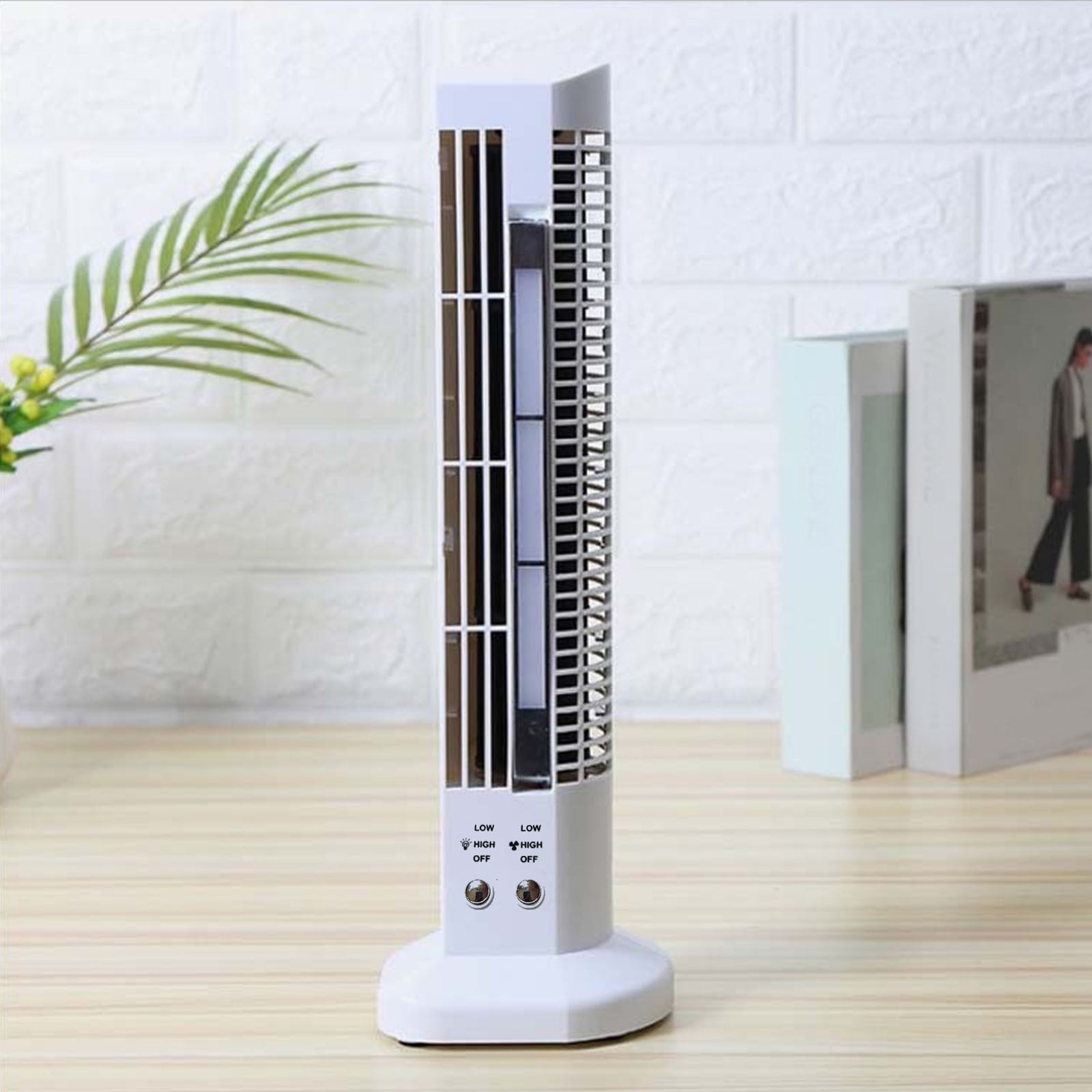 Herunwer Oscillating Tower Fan, Desk Table Fan with 2 Speeds, Quiet ...