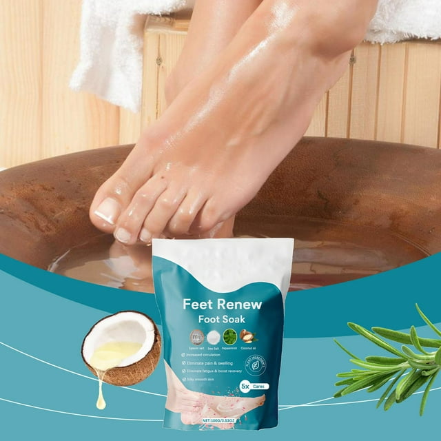 Herunwer Salt Foot Soak for Dry Cracked Feet - Foot Soaking Salts for ...