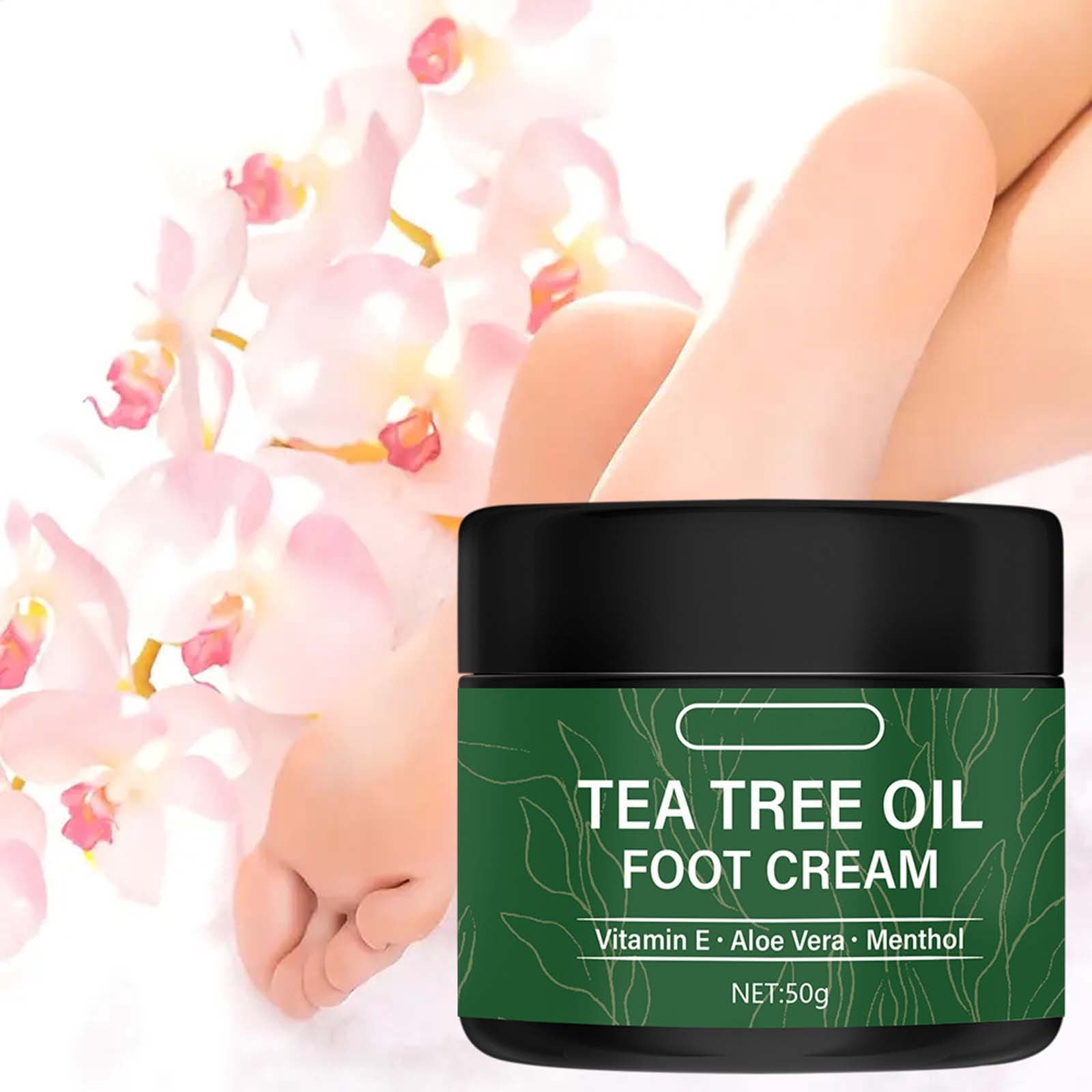 Herunwer Tea Tree Oil Foot Cream for Dry Cracked Feet, Athletes Foot ...