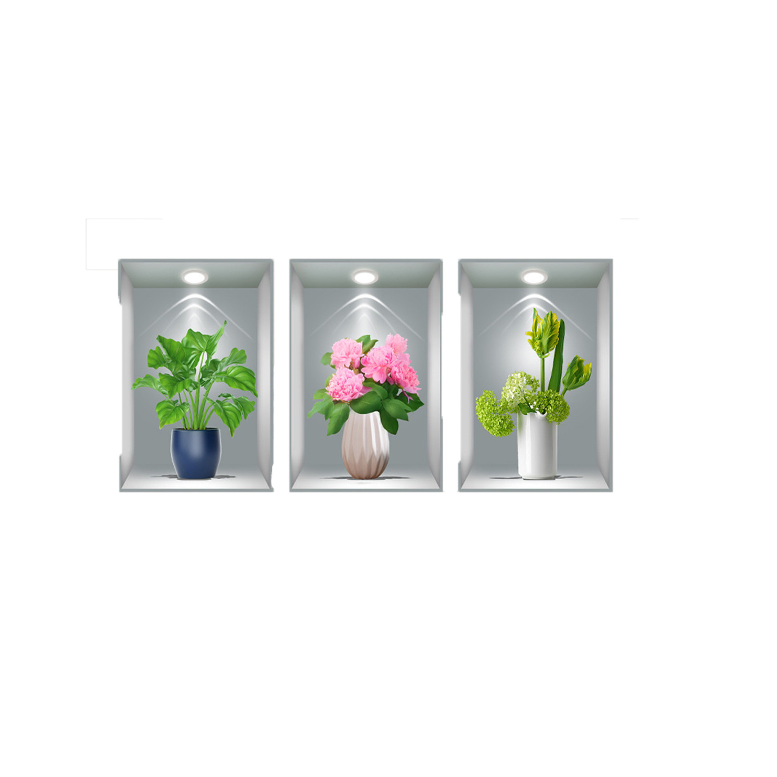 Herunwer Wholesale Effect Potted Plant Decals Aisle Staircase ...