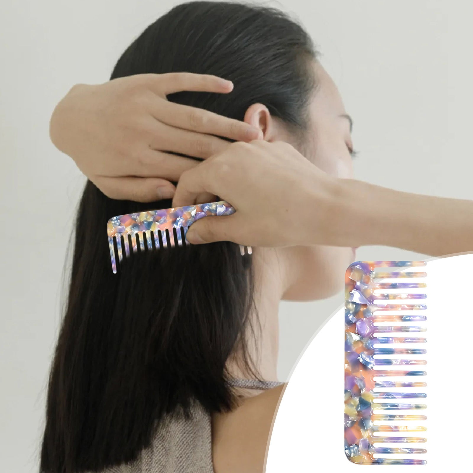 Herunwer Wide Tooth Comb Detangling Hair Big Tooth Comb No Handle ...