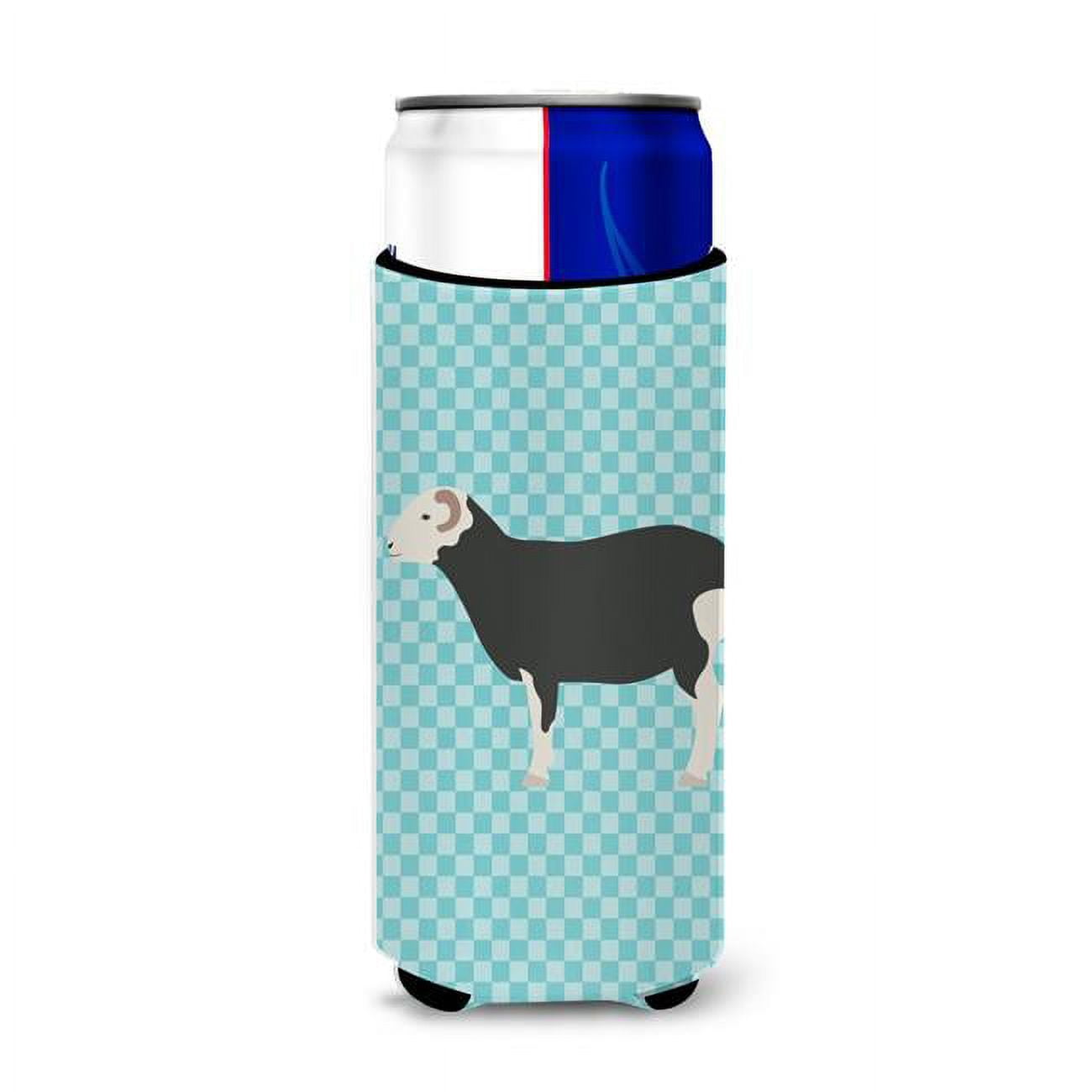 Herwick Sheep Blue Check Michelob Ultra Hugger for Slim Cans - Blue ...