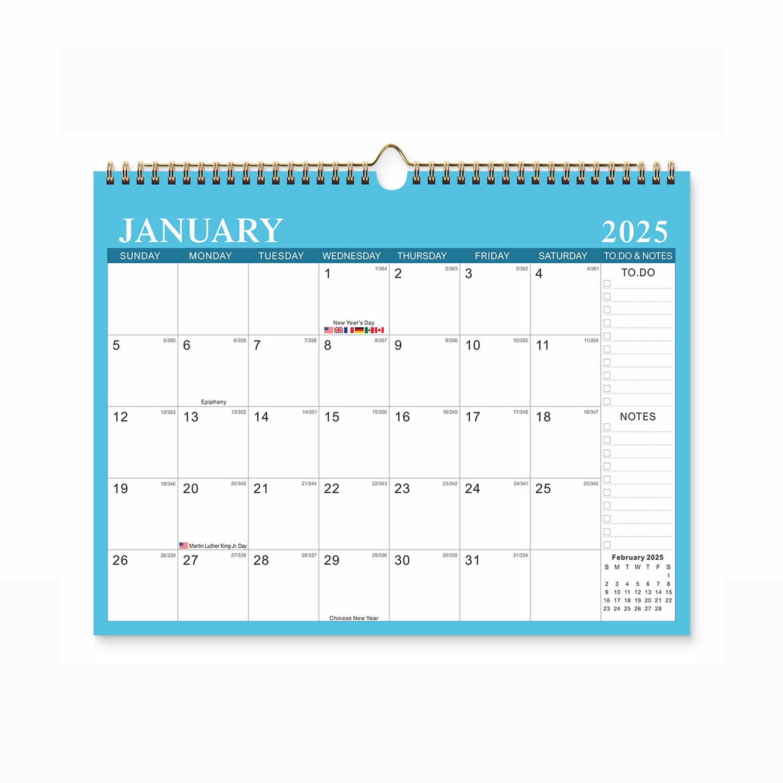 Hesai 2025-2026 Calendar, Wall Calendar 2025-2026 from January 2025 to ...