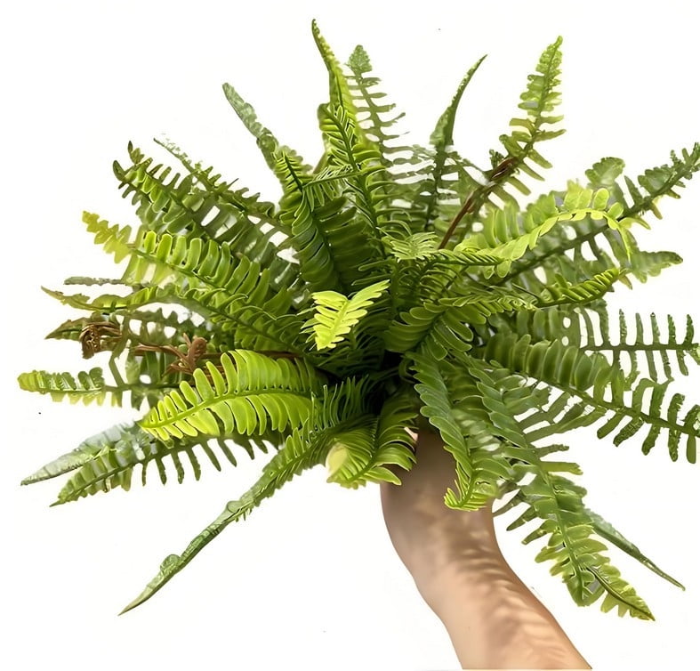 Hesai Lifelike Fake Fern Plants UV Resistant Artificial Boston Ferns ...