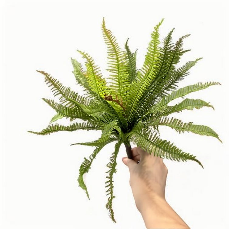 Hesai Lifelike Fake Fern Plants UV Resistant Artificial Boston Ferns ...