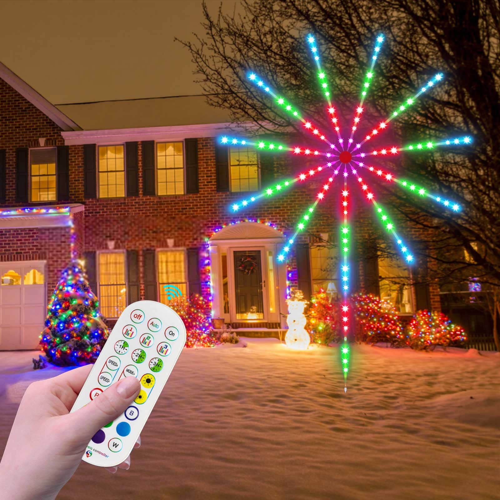 Hesai WiFi Bluetooth Smart Fireworks LED Light Outdoor, LED Sparkler ...