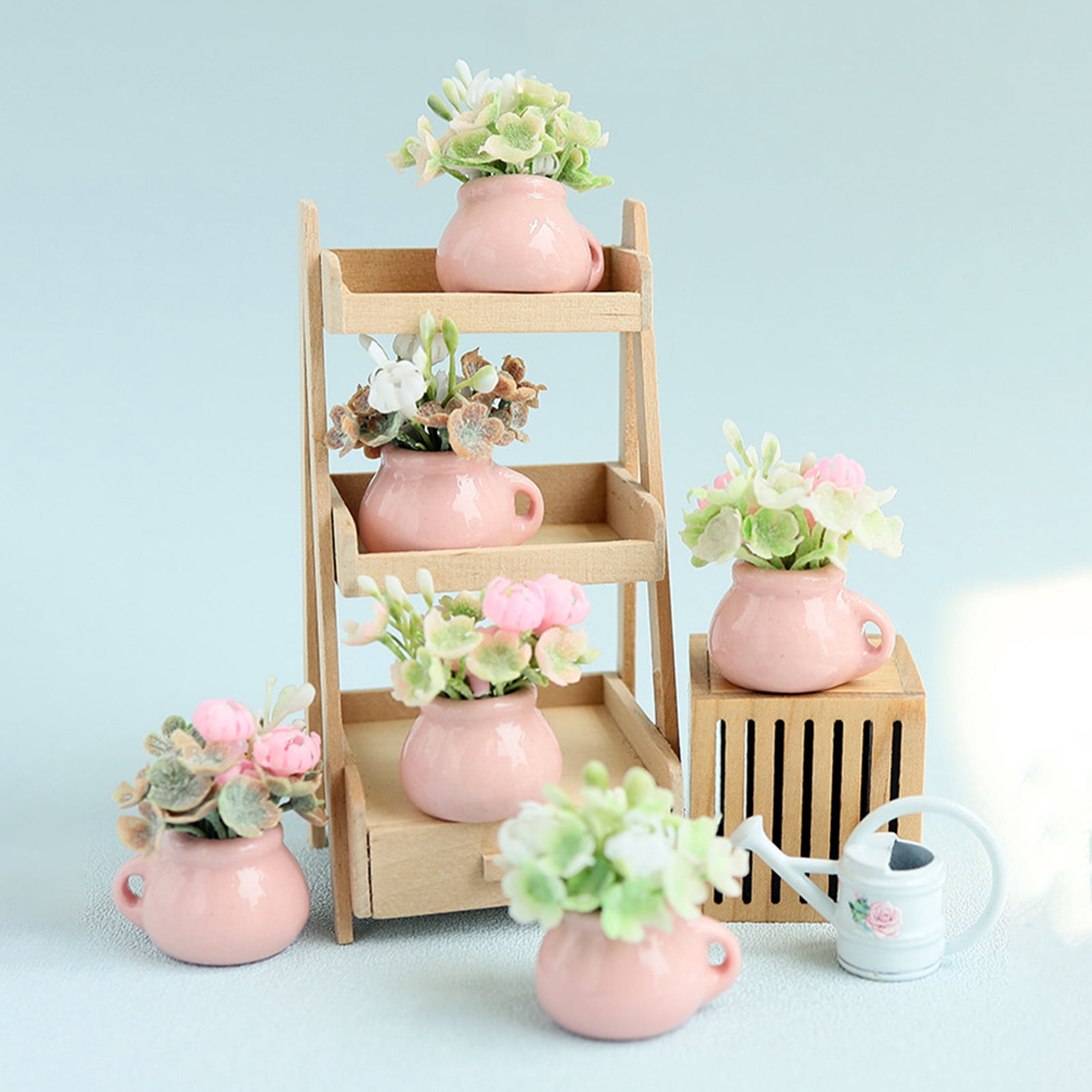 Hesroicy 1:12 Dollhouse Flower with Flowerpot - High Reduction, Stable ...