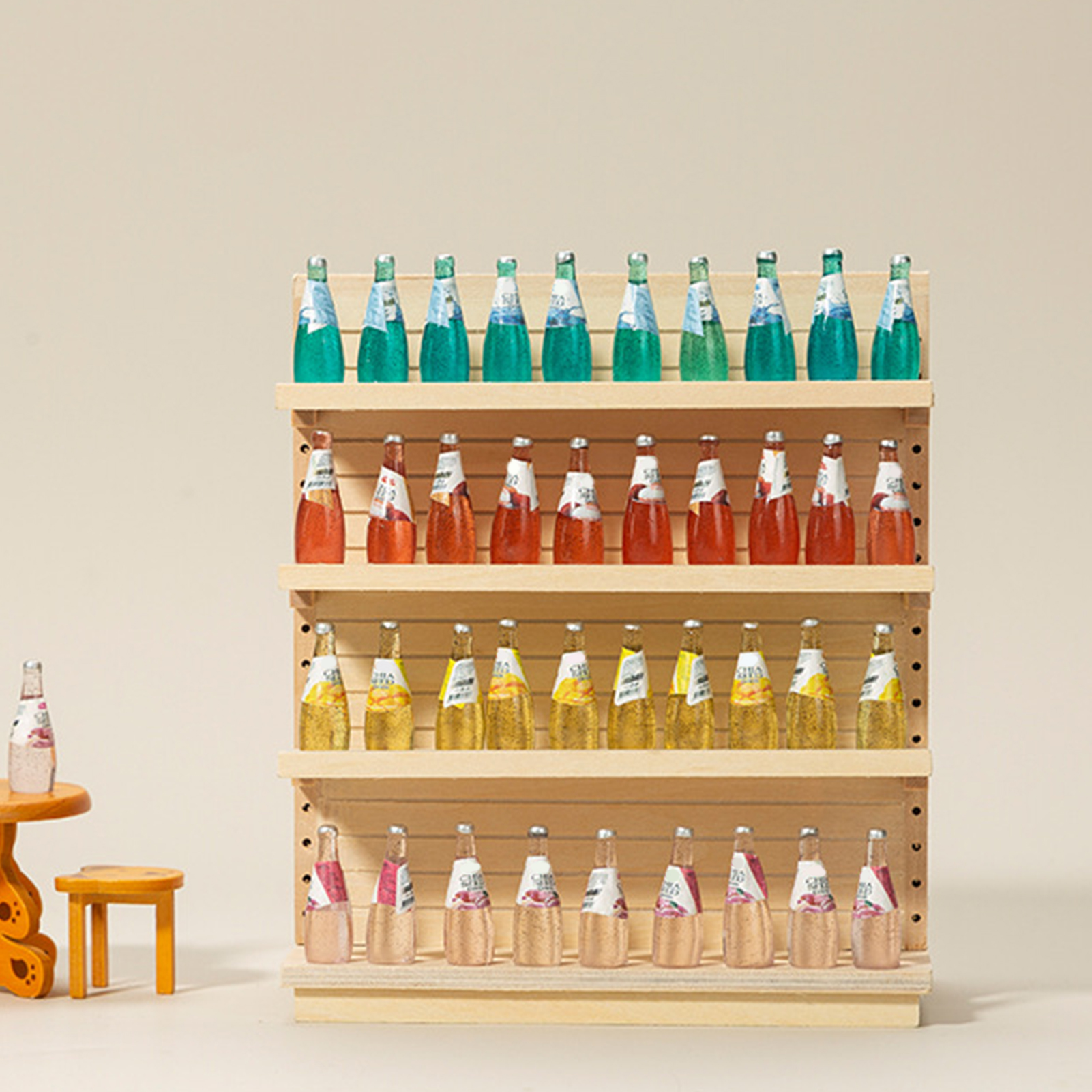 Hesroicy 1:12 Mini Storage Shelf High Simulation Realistic Smooth ...