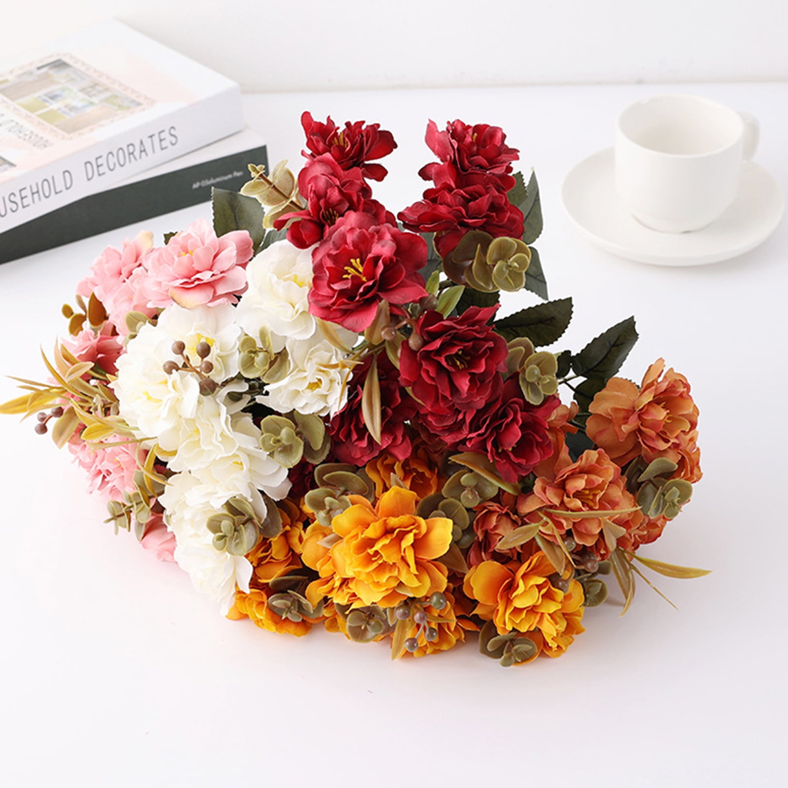 Hesroicy 1 Bunch Artificial Flower Vivid Appearance Simulation Cherry ...