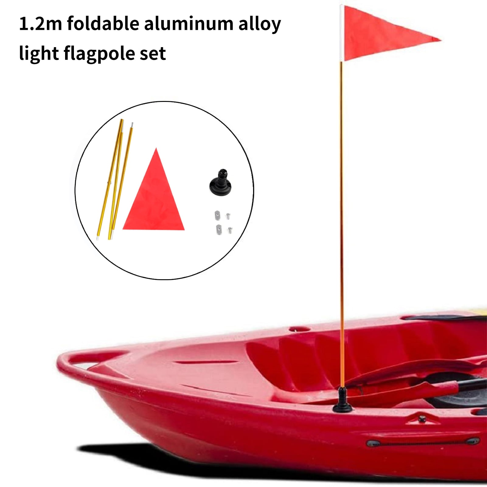 Hesroicy 1 Set Kayak Flag Set Foldable Lightweight Bright Color Good ...