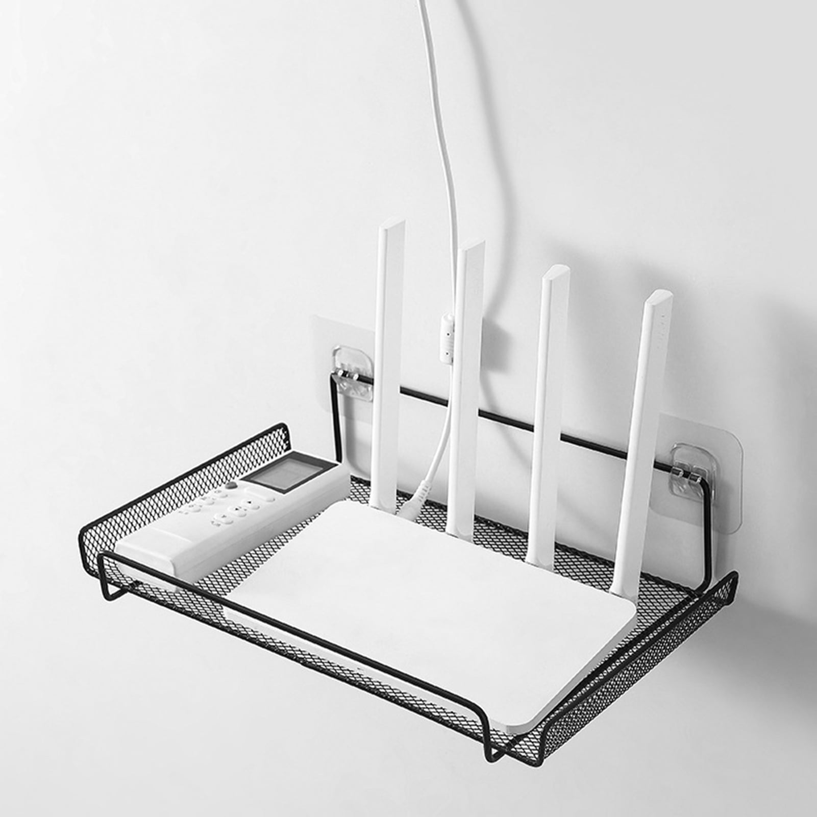 Hesroicy 1 Set Storage Shelf Wall-mounted Punch Free Space-saving ...