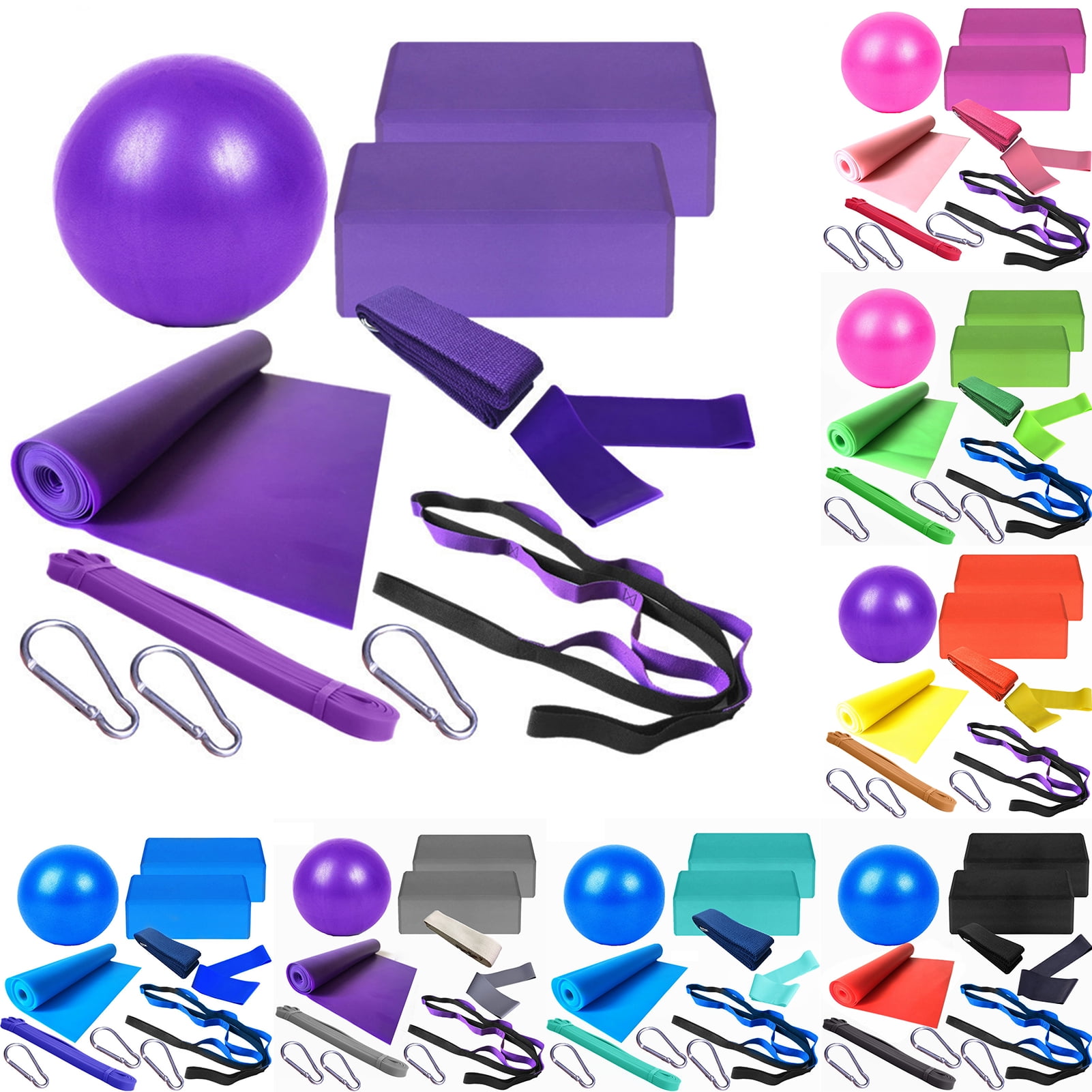 Hesroicy 1 Set Yoga Brick Ergonomics High Bounce Strong Load Bearing ...