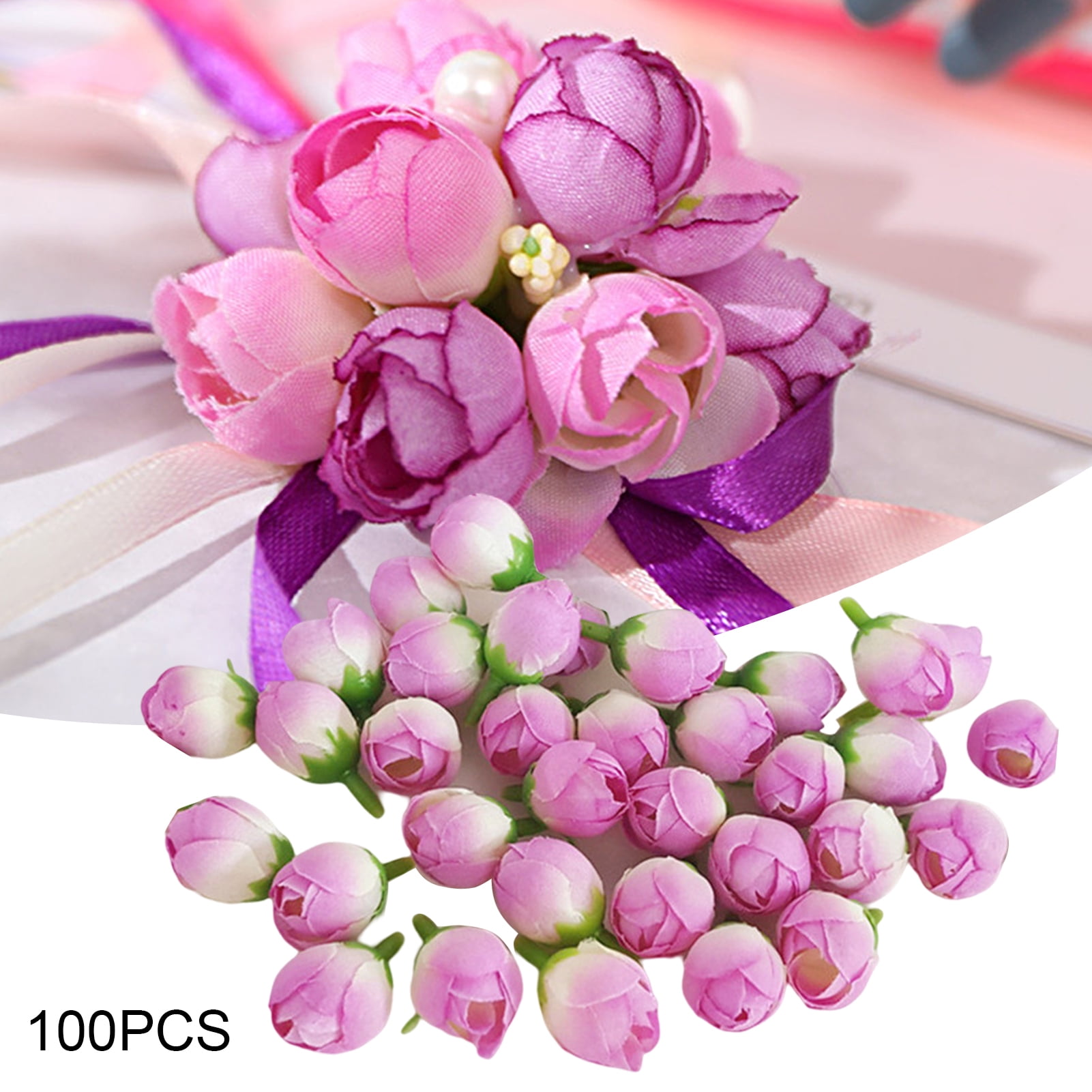 Hesroicy 100Pcs Artificial Flowers Not Withered Beautiful Anti-fall ...